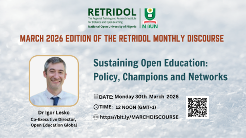 Open Education Global head to deliver RETRIDOL’s March ODL discourse ...